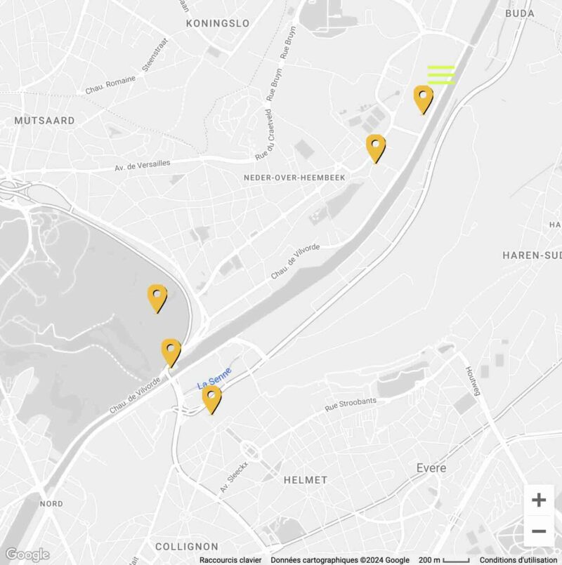 Explore the city: zoom in on Industry North along the Brussels canal ...